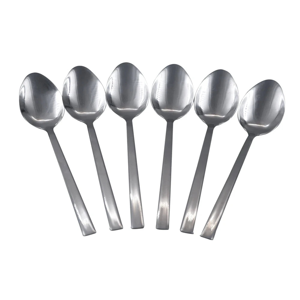 Stainless Steel Dinner Spoon Set – 6 Pieces | Essential Cutlery | agc ...