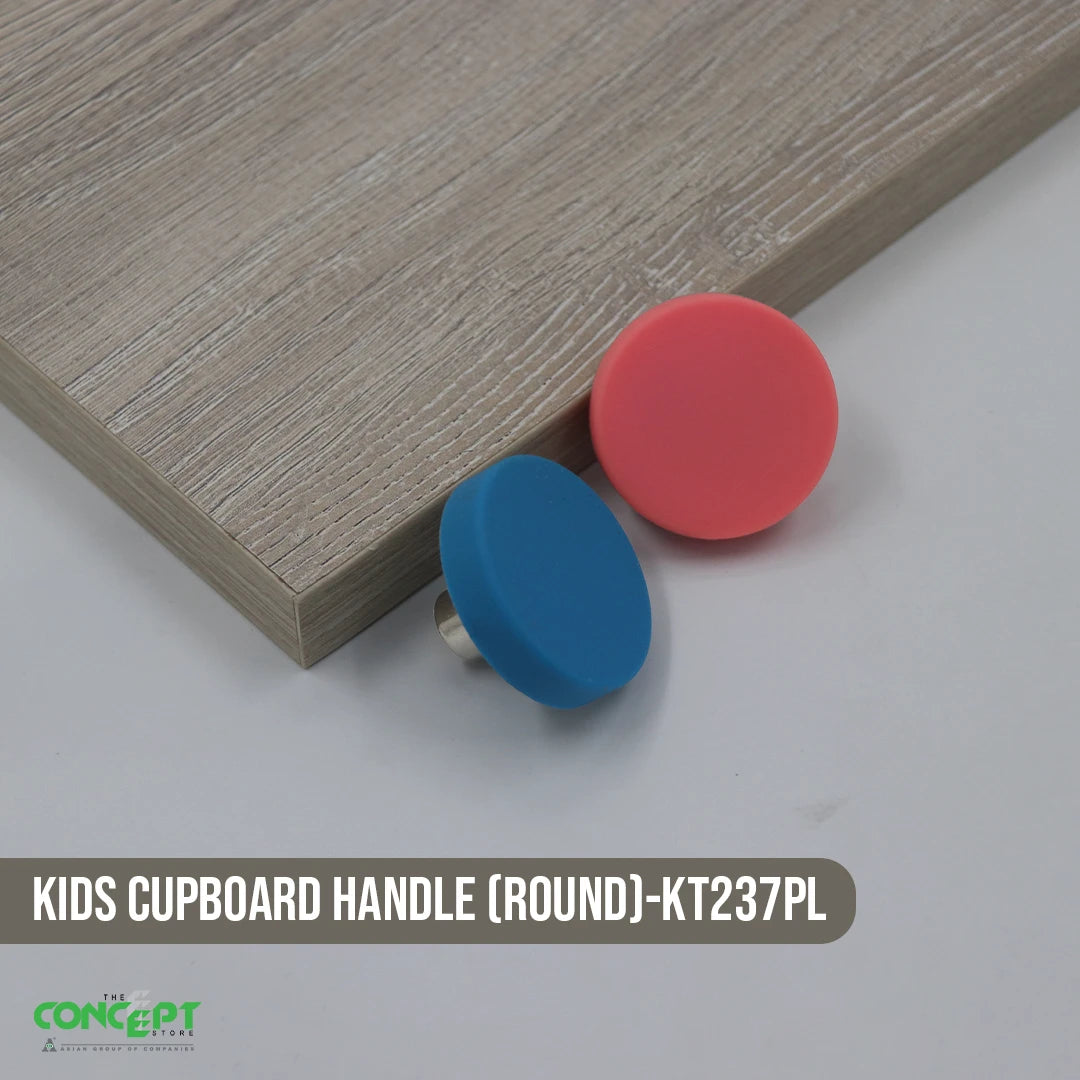 Modern Round Cabinet Handle | Kids' Cupboard Door Knob – Red & Yellow ...