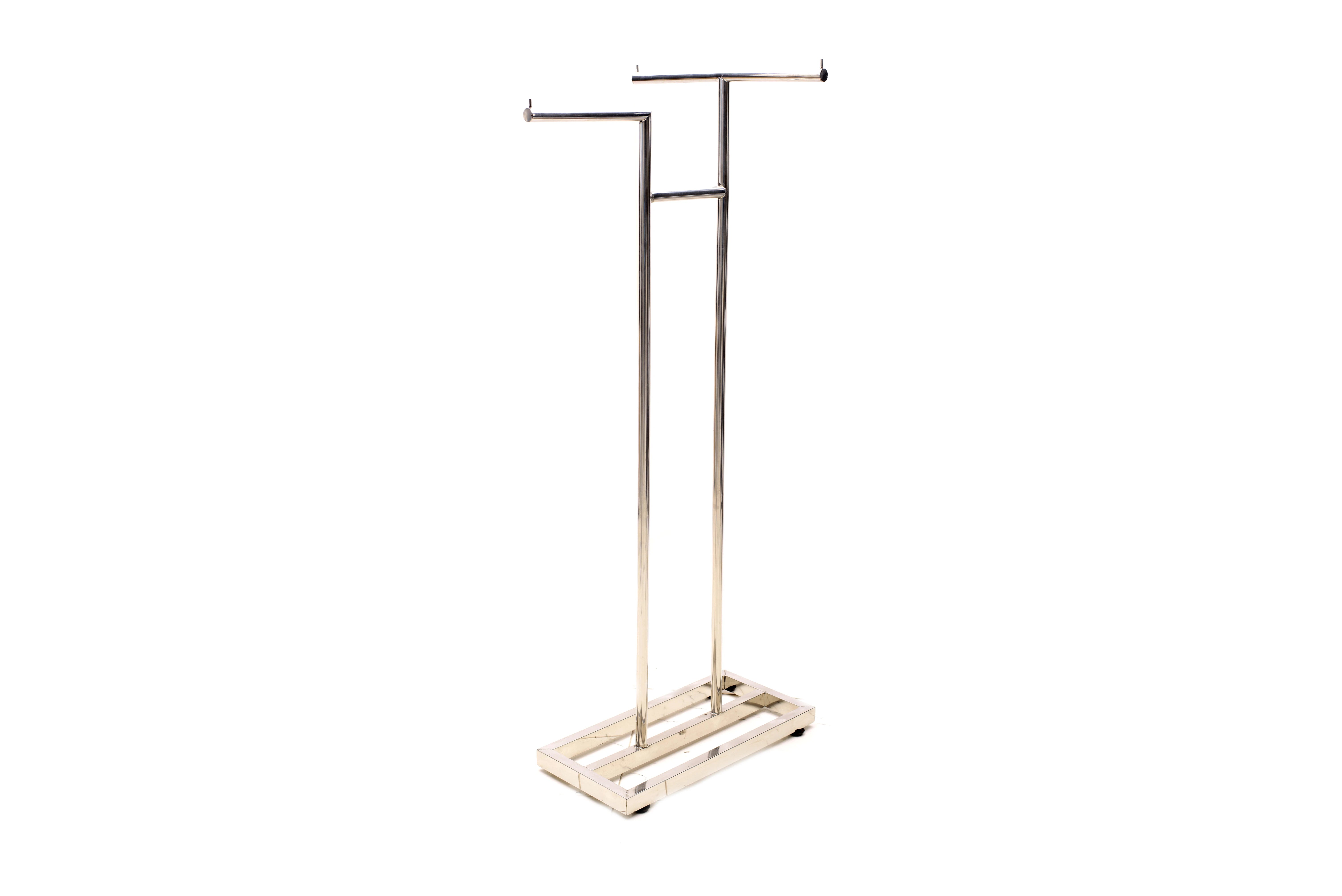 Stainless Steel Dual-Pole Textile Rack | Durable & Adjustable Clothing ...